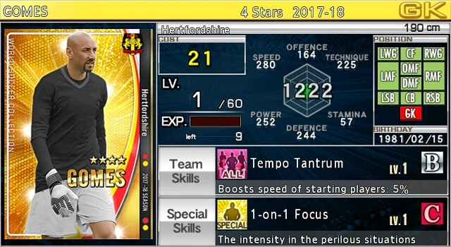 Gomes | PES Manager Wiki | Fandom