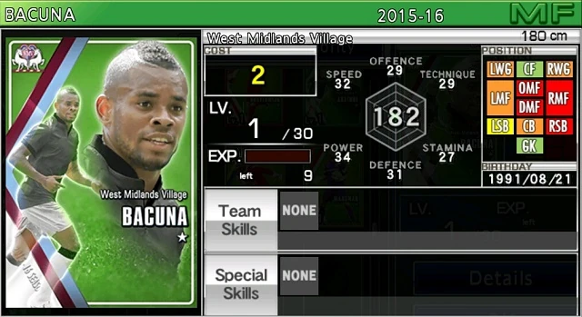 Bacuna | PES Manager Wiki | Fandom