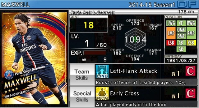 Maxwell | PES Manager Wiki | Fandom