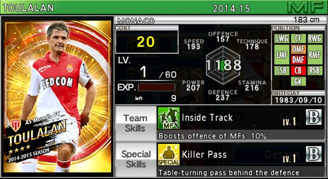 Toulalan | PES Manager Wiki | Fandom