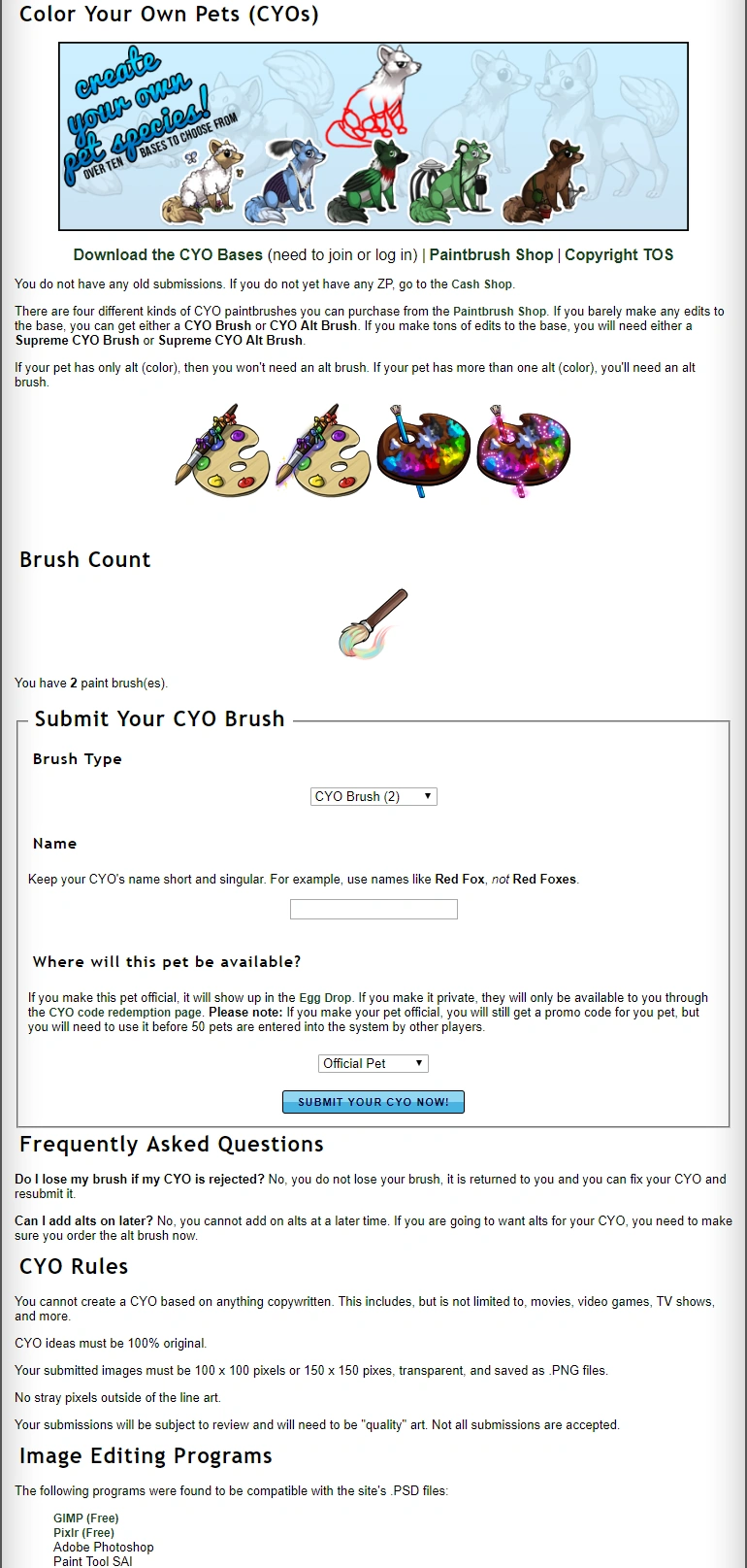 CYO | Pet Adoptables Wiki | Fandom