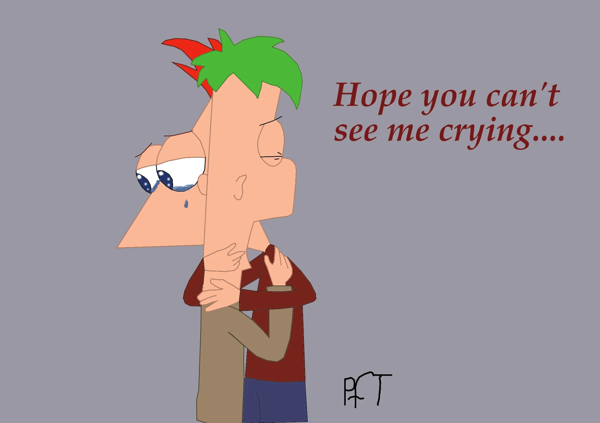 phineas crying