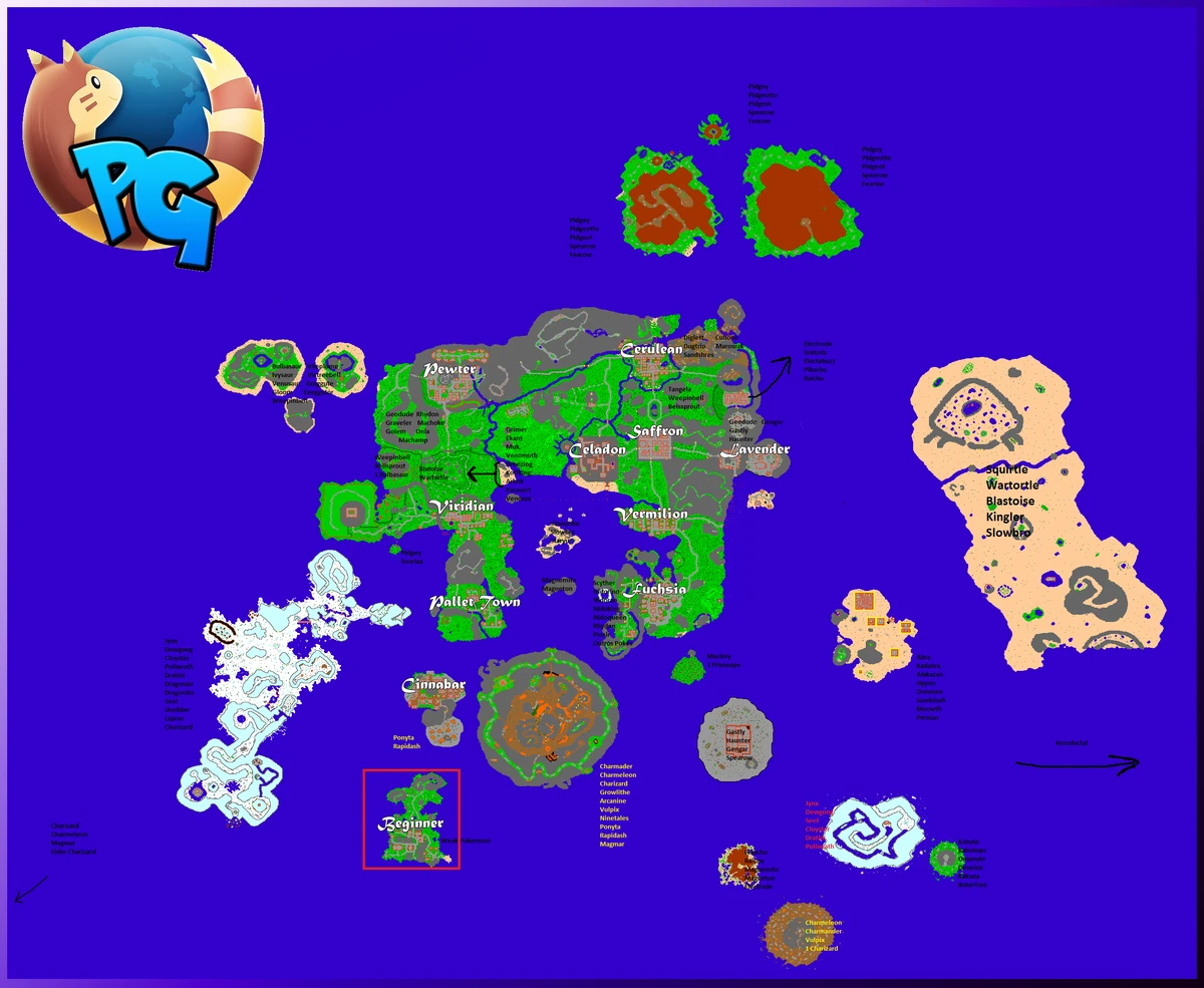 Mapa de respawn de pokemones | Wiki PGalaxy | Fandom