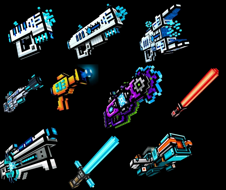 Mega Galactic Galaxy Space Orbital Laser UFO Alien Rifle | Pixel Gun ...