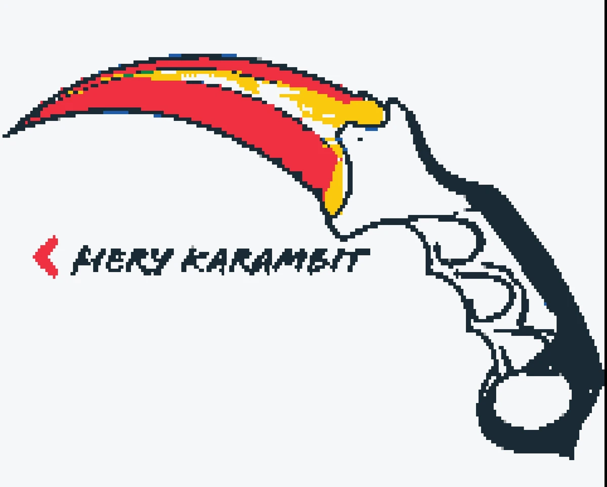 Fiery Karambit | Pixel Gun Conception Wiki | Fandom