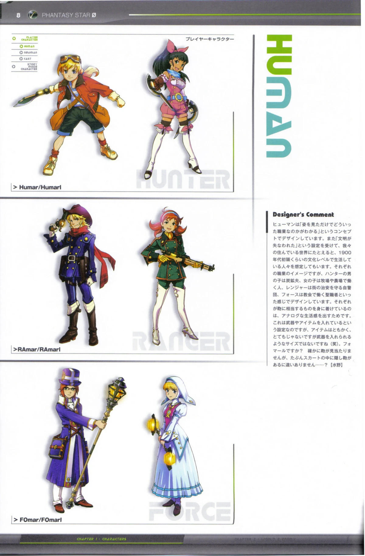 Phantasy Star Zero Classes | Phantasy Star Wiki | Fandom