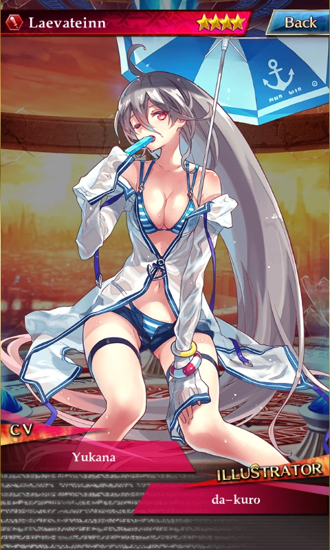 Laevateinn(Swimsuit ver.) (Swordmaster 4★) | Phantom of the Kill Wiki | Fandom