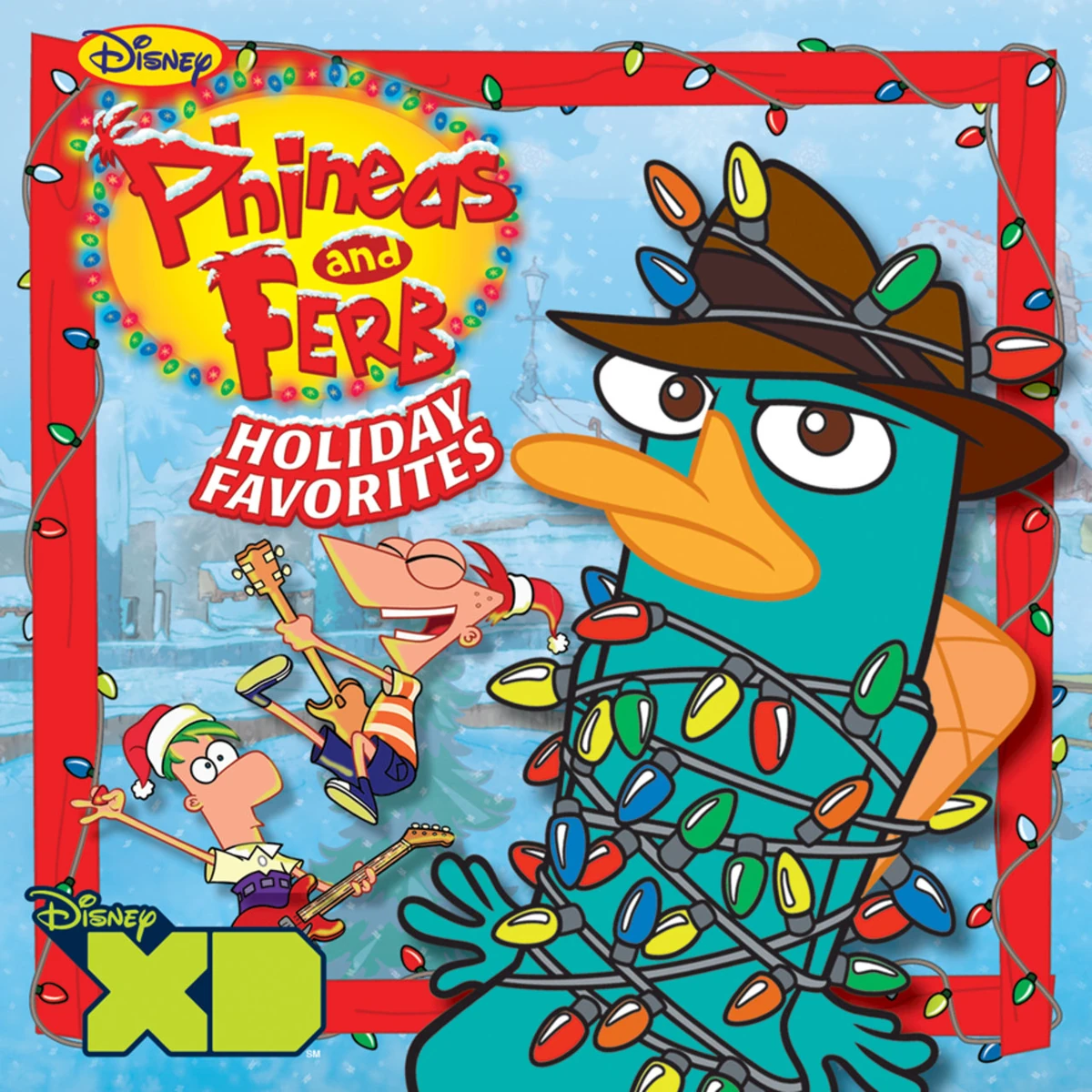 christmas phineas and ferb coloring pages