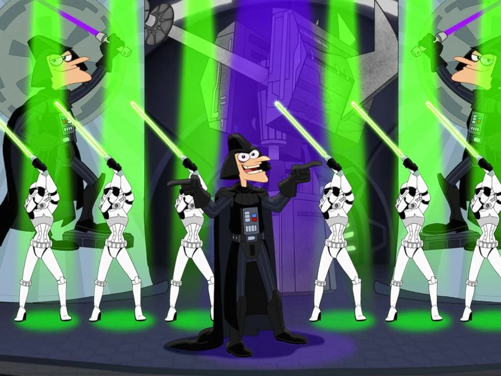 phineas and ferb star wars coloring pages