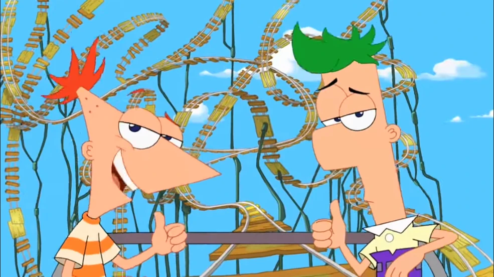 Phineas And Ferb Roller Coaster Poster Phineas And Ferb Rollercoaster"