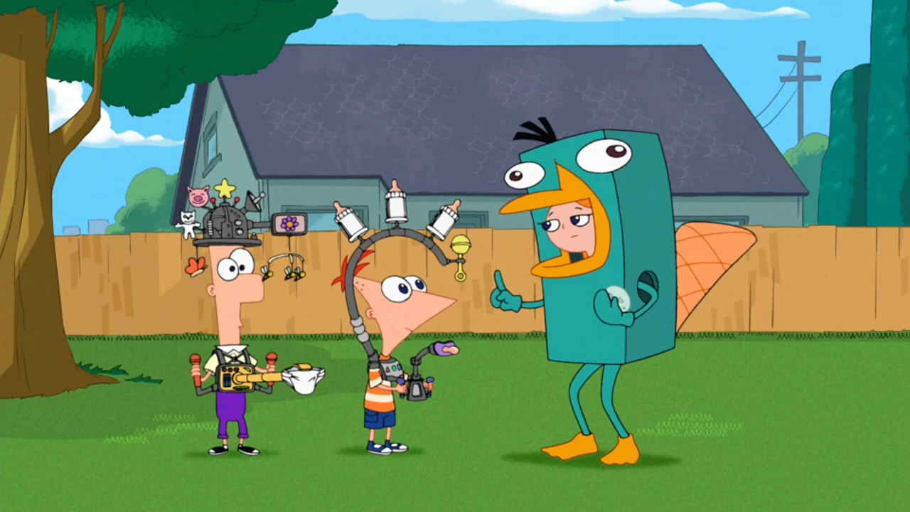 Baby Phineas And Ferb And Perry And Candace