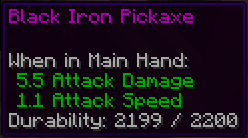 Black Iron Pickaxe | PhoenixRevival Wiki | Fandom