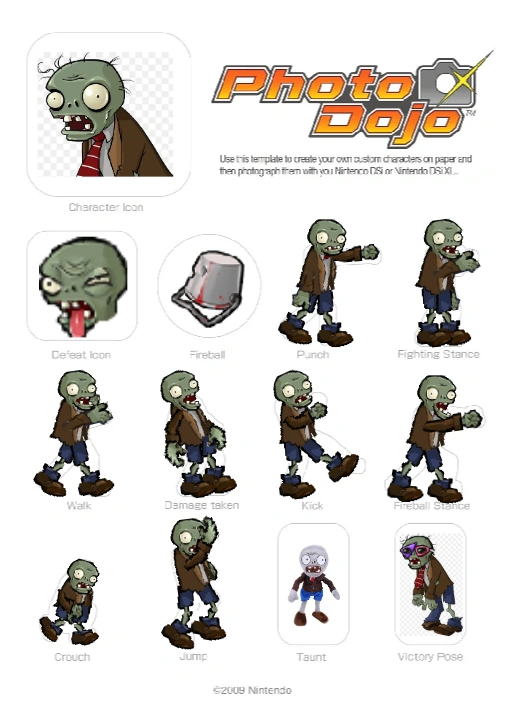 Zombie (Plants Vs. Zombies) Template | Photo Dojo Wiki | Fandom