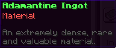 Adamantine Ingot | Phoxis Wiki | Fandom