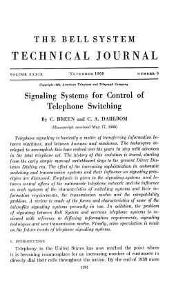 Bell System Technical Journal | Phreaking Wiki | Fandom