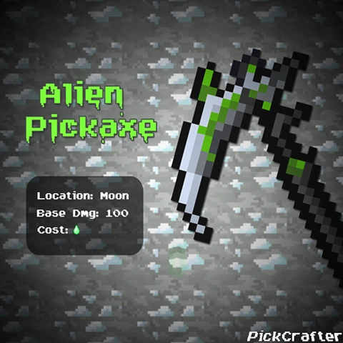Alien Pickaxe | PickCrafter Wiki | Fandom