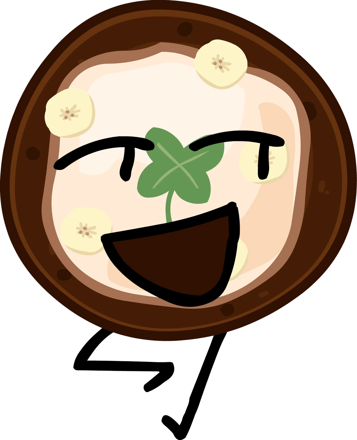 Chocolate Chocolate Chip Pancake With Banana Slices, Whipped Cream, And A Clover On Top ...