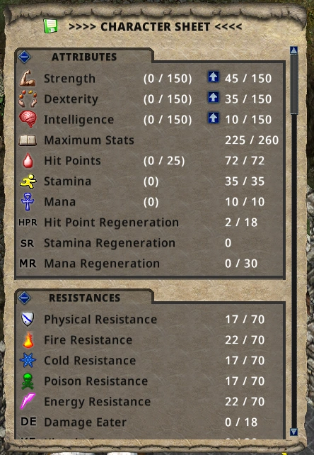 Character Sheet | Pinco's UI Wiki | Fandom