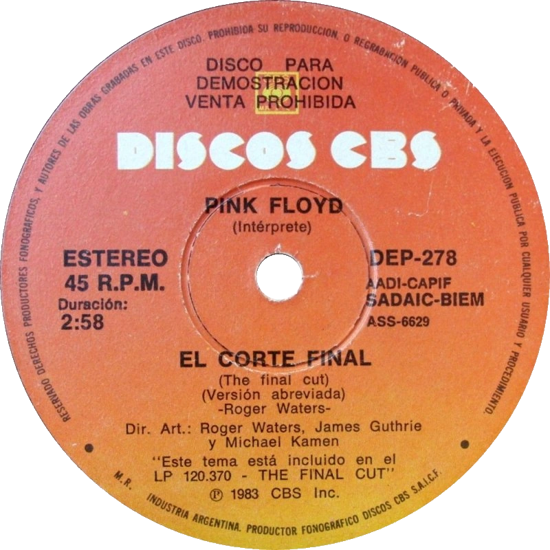 The Final Cut (song) | Pink Floyd | Fandom