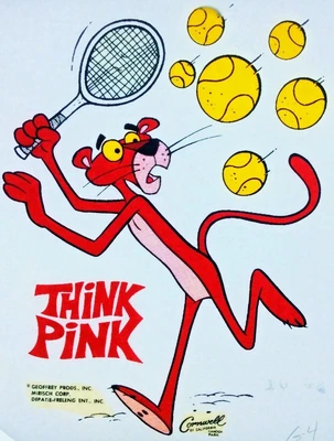 Cornwell Iron-On - Pink Panther - Think Pink Tennis | The Pink Panther ...