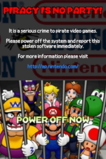 Mario Party DS - Piracy is No Party | Anti Piracy Screen Wiki | Fandom
