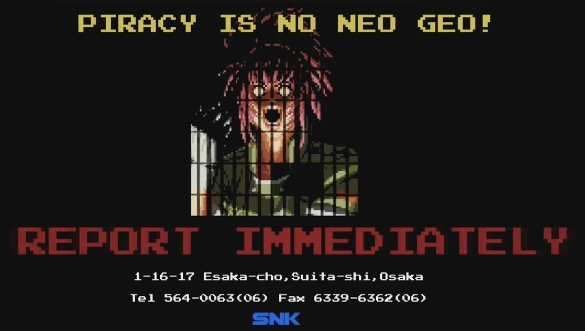 SNK The King of Fighters Anti Piracy Screen | Anti Piracy Screen Wiki ...