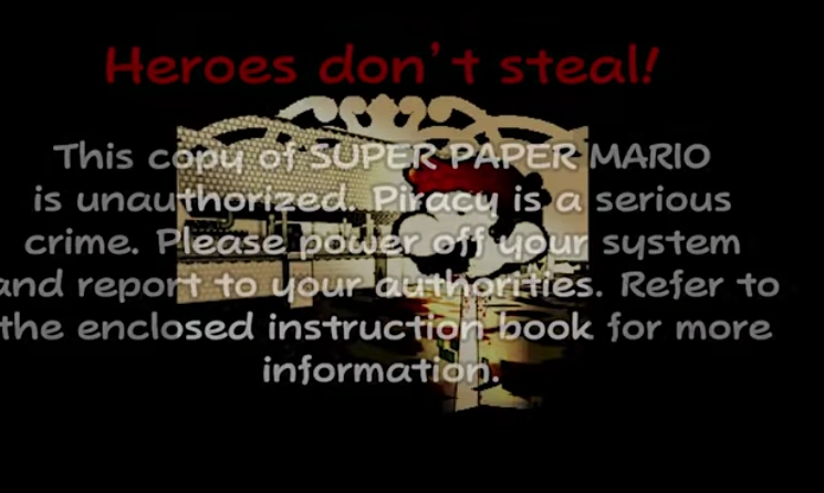 Super Paper Mario | Anti piracy screen Wiki | Fandom