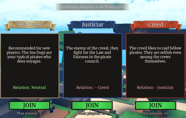 Factions | Pirate Legends Wiki | Fandom