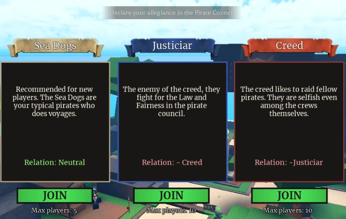 Factions | Pirate Legends Wiki | Fandom