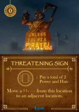 Threatening Sign | Pirate Villainous Wiki | Fandom
