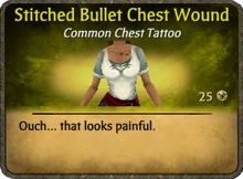 Stitched Bullet Chest Wound | Pirates Online Wiki | Fandom