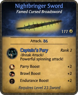Nightbringer Sword | Pirates Online Wiki | Fandom