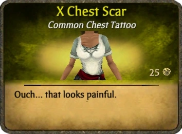 X Chest Scar | Pirates Online Wiki | Fandom