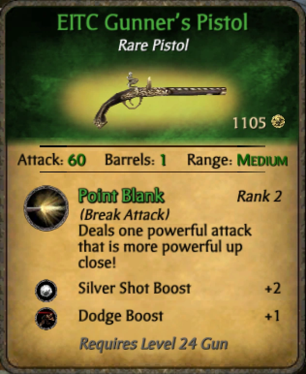 EITC Gunner's Pistol | Pirates Online Wiki | Fandom