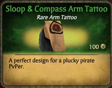 Sloop & Compass Arm Tattoo | Pirates Online Wiki | Fandom