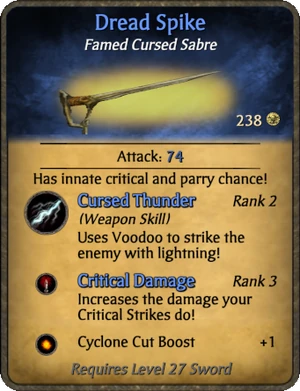 Dread Spike | Pirates Online Wiki | Fandom