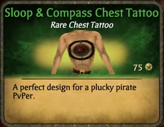 Sloop & Compass Chest Tattoo | Pirates Online Wiki | Fandom