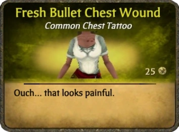 Fresh Bullet Chest Wound | Pirates Online Wiki | Fandom