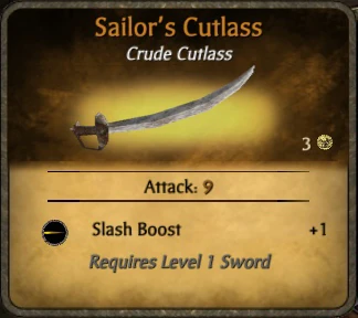 Sailor's Cutlass | Pirates Online Wiki | Fandom