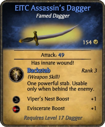 EITC Assassin's Dagger | Pirates Online Wiki | Fandom