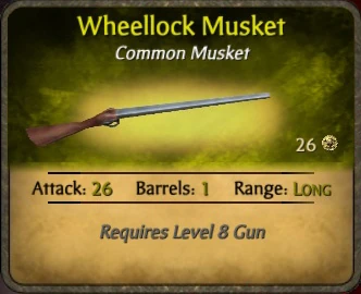 Wheellock Musket | Pirates Online Wiki | Fandom