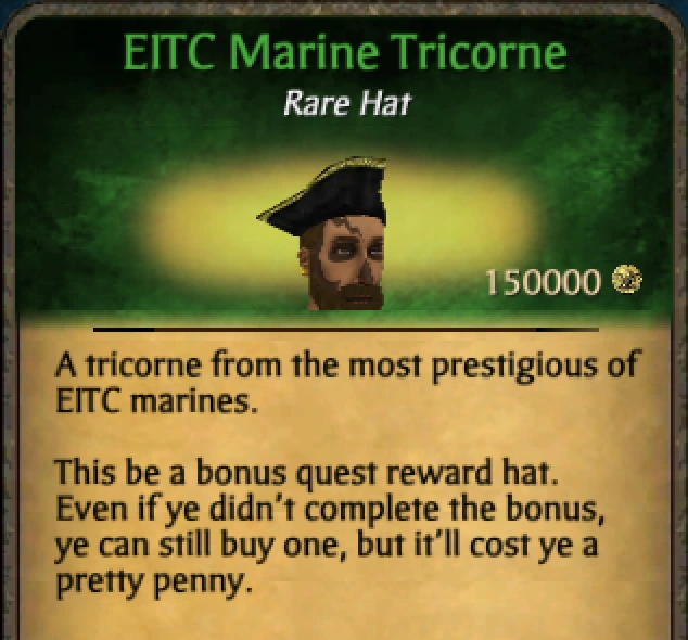 EITC Marine Tricorne | Pirates Online Wiki | Fandom