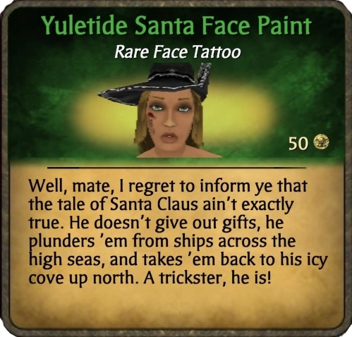Yuletide Santa Face Paint | Pirates Online Wiki | Fandom
