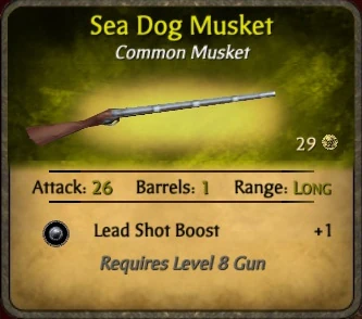 Sea Dog Musket | Pirates Online Wiki | Fandom