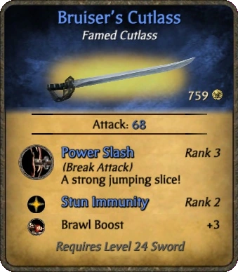 Bruiser's Cutlass | Pirates Online Wiki | Fandom