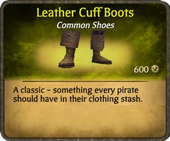 Leather Cuff Boots | Pirates Online Wiki | Fandom