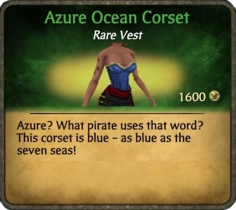 Azure Ocean Corset | Pirates Online Wiki | Fandom