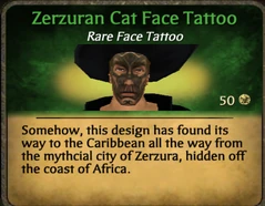 Zerzuran Cat Face Tattoo | Pirates Online Wiki | Fandom