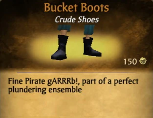Bucket Boots | Pirates Online Wiki | Fandom