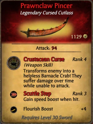 Prawnclaw Pincer | Pirates Online Wiki | Fandom